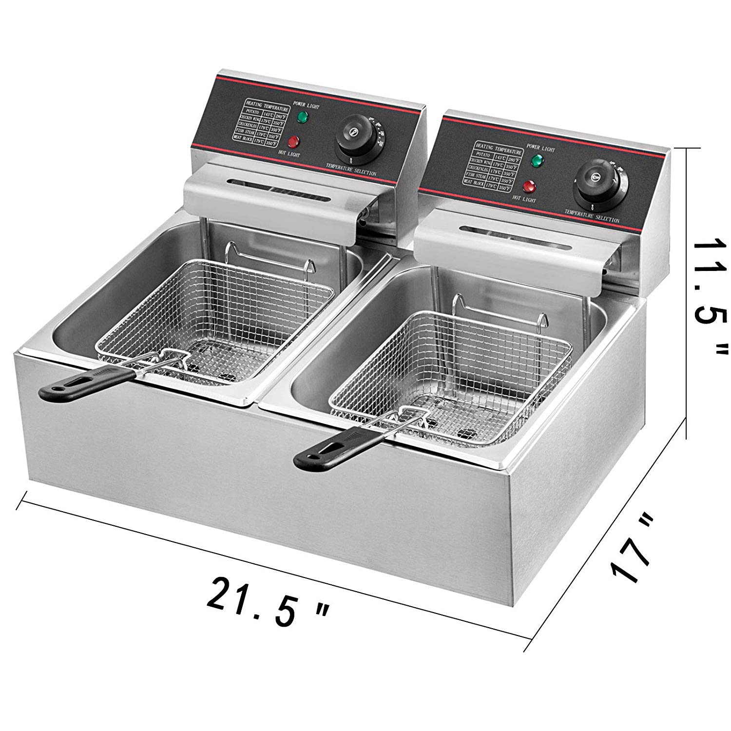 Imported - Best Quality Commercially Double Deep Fryer | 2 Tank 2 Basket