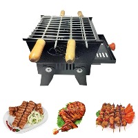 8 inches Mini Charcoal Barbeque Machine with 4 Skewers
